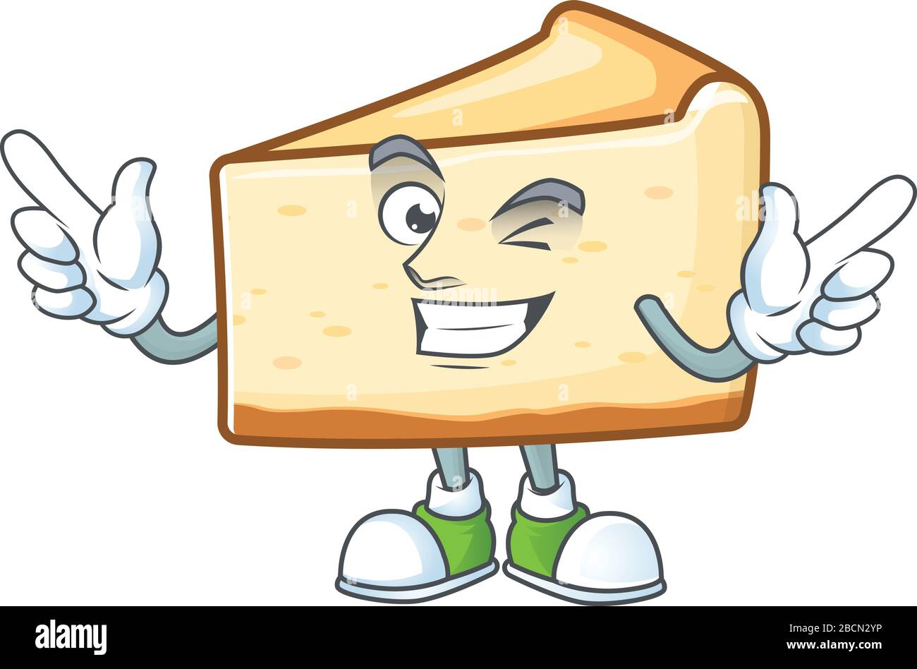 Cartoon character design concept of cheese cake cartoon design style ...