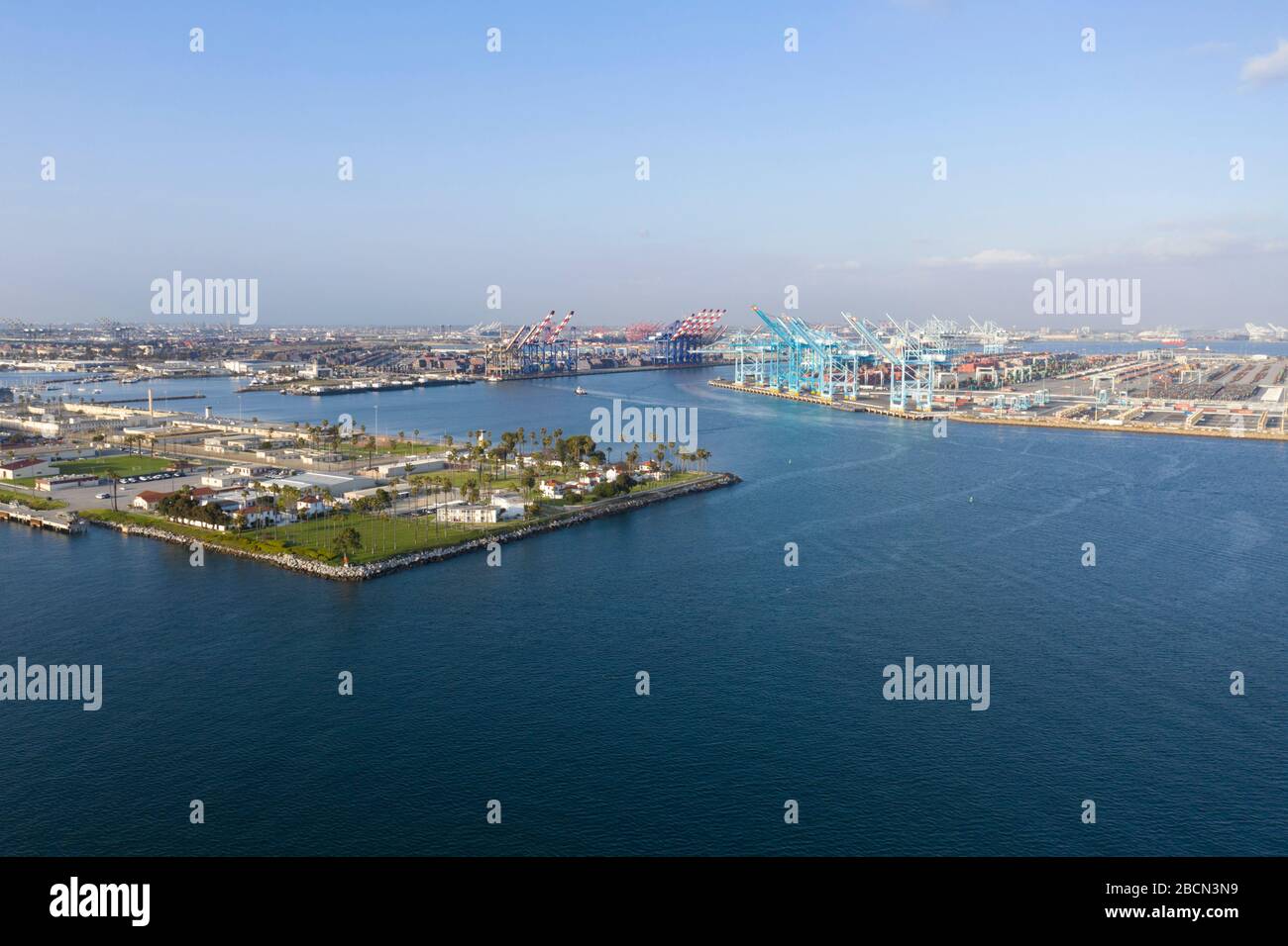 Reservation Point in the Los Angeles harbor Stock Photo - Alamy