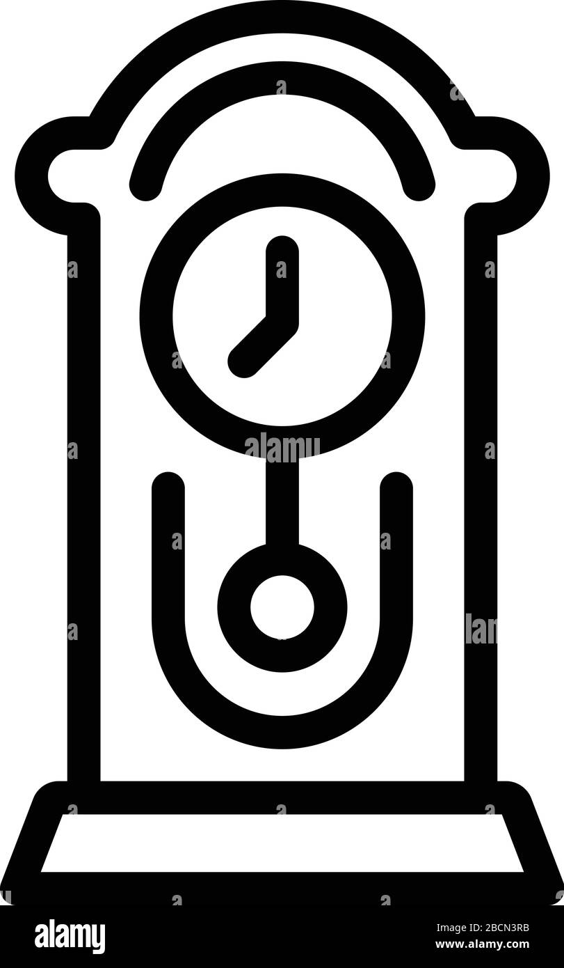 Business pendulum clock icon, outline style Stock Vector Image & Art ...