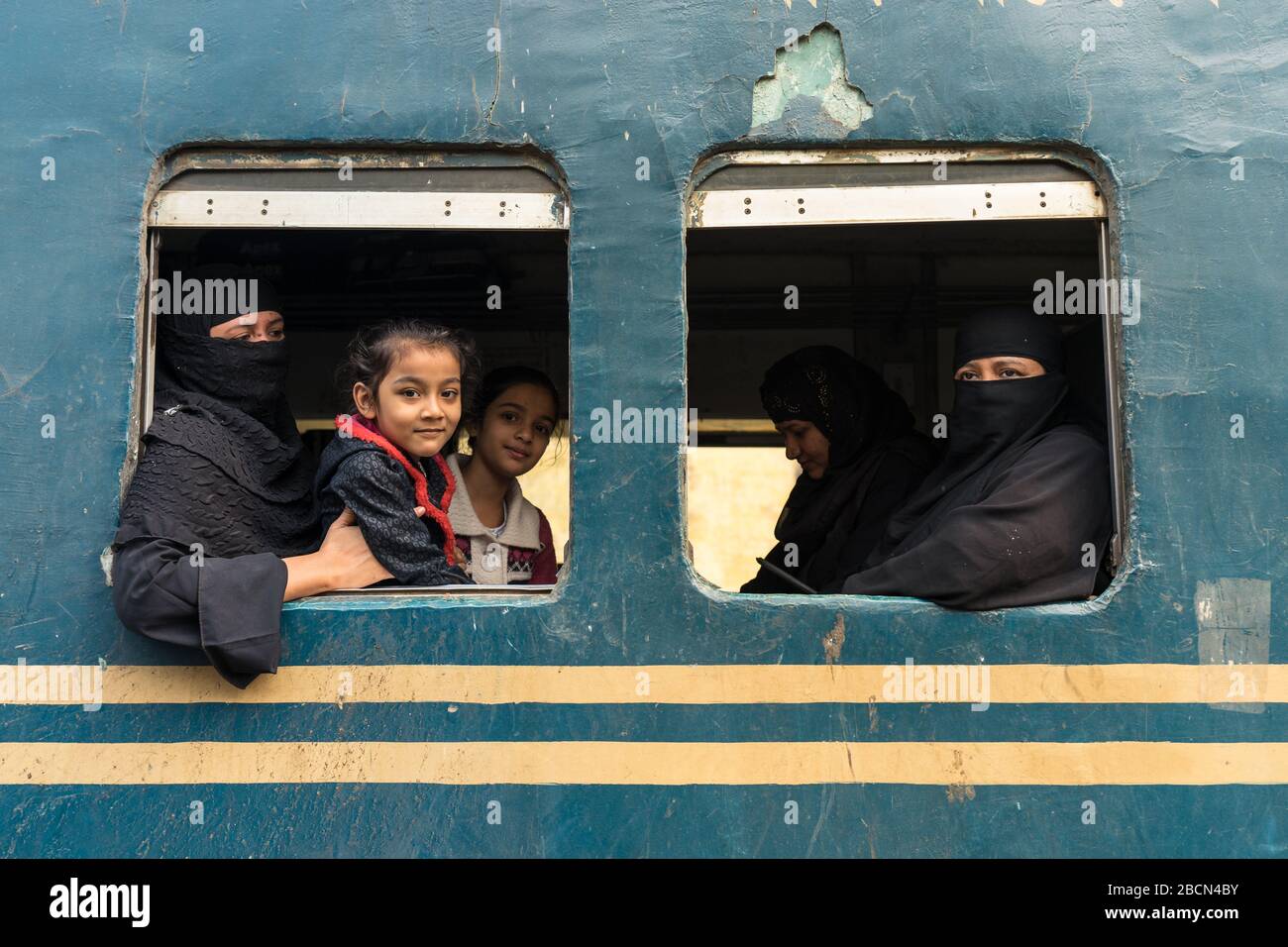 Dhaka / Bangladesh - January 19, 2019: Bangladeshi family of Muslim ...