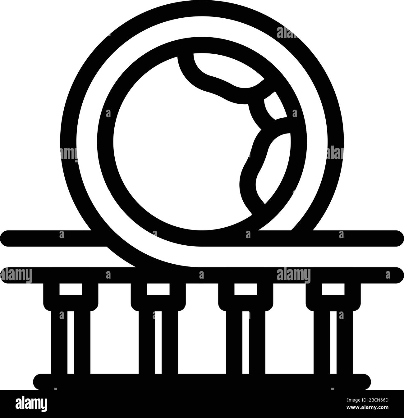 Roller coaster track icon, outline style Stock Vector Image & Art - Alamy