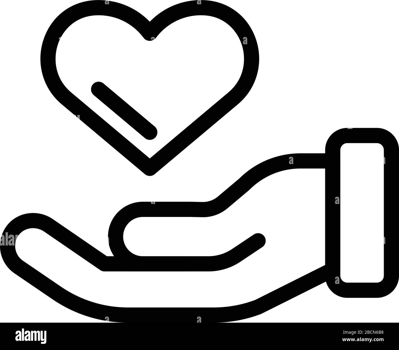 Keep loving heart in hand icon, outline style Stock Vector Image & Art ...