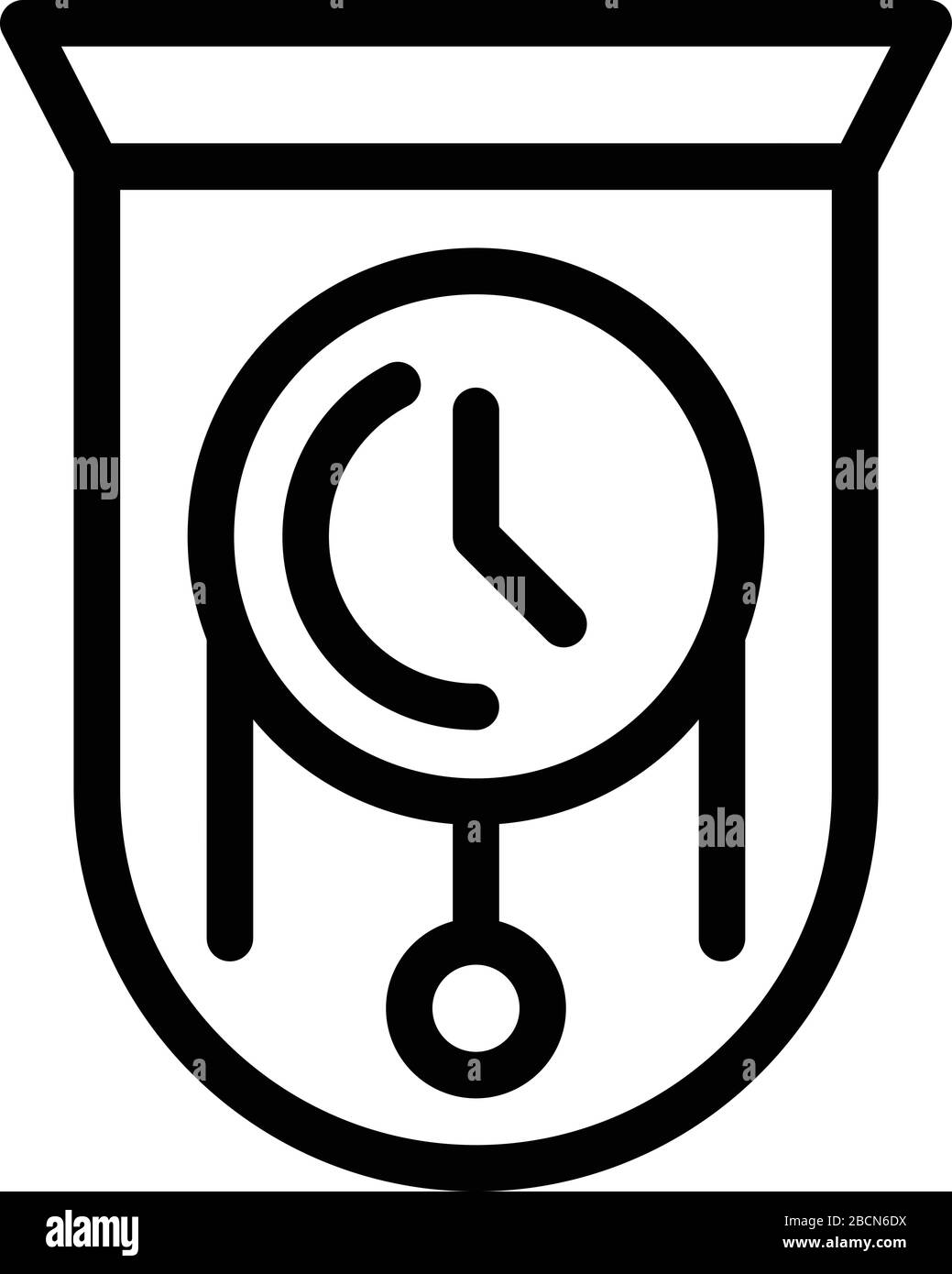 Wall pendulum clock icon, outline style Stock Vector Image & Art - Alamy