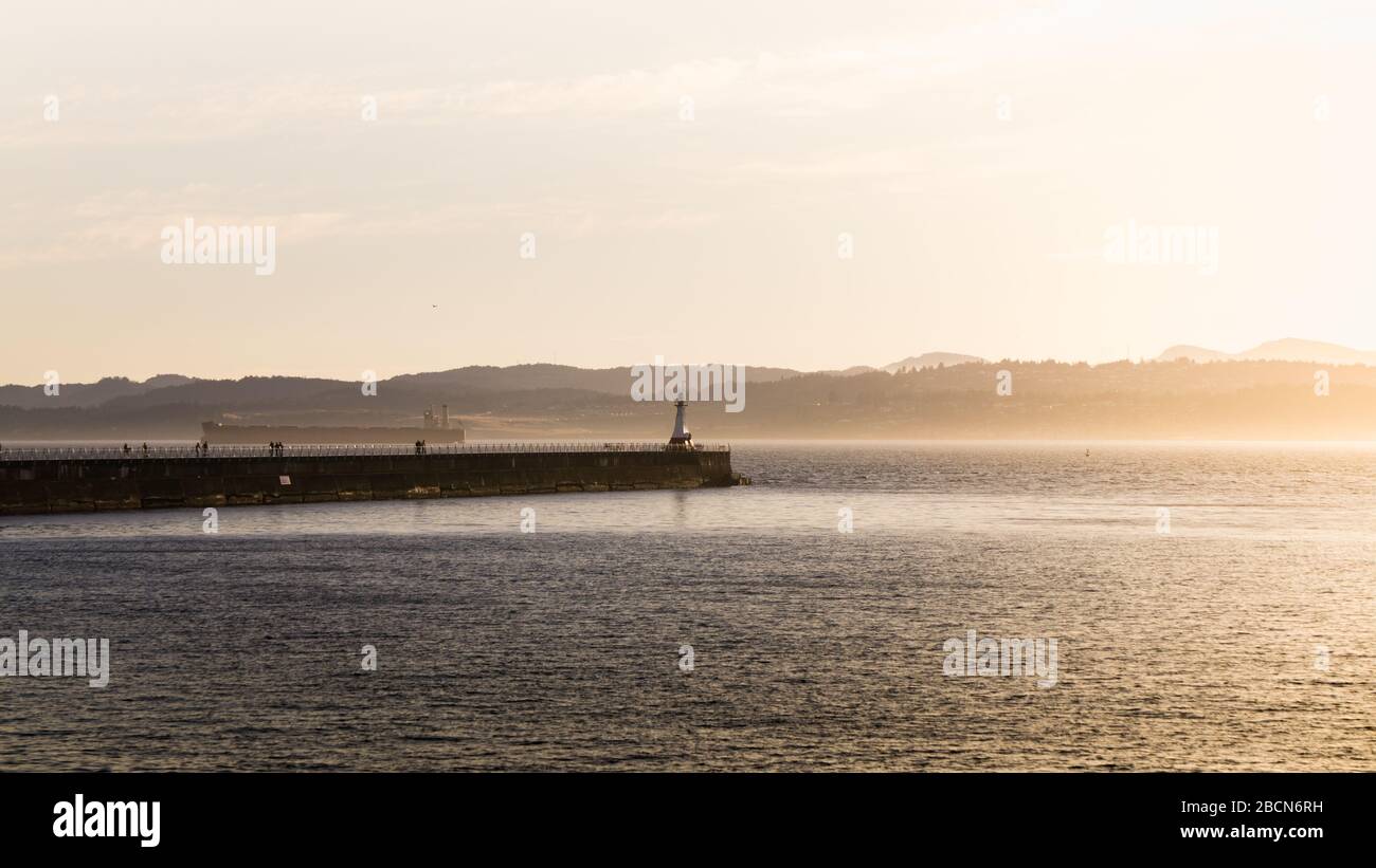 Popular lighthouse in Victoria calls Ogden point Stock Photo - Alamy