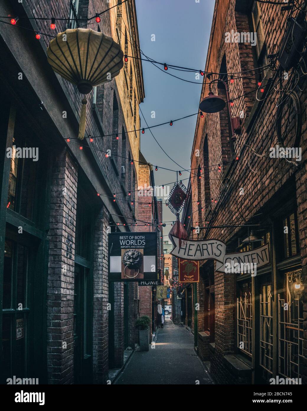 Beautiful shopping street Stock Photo - Alamy