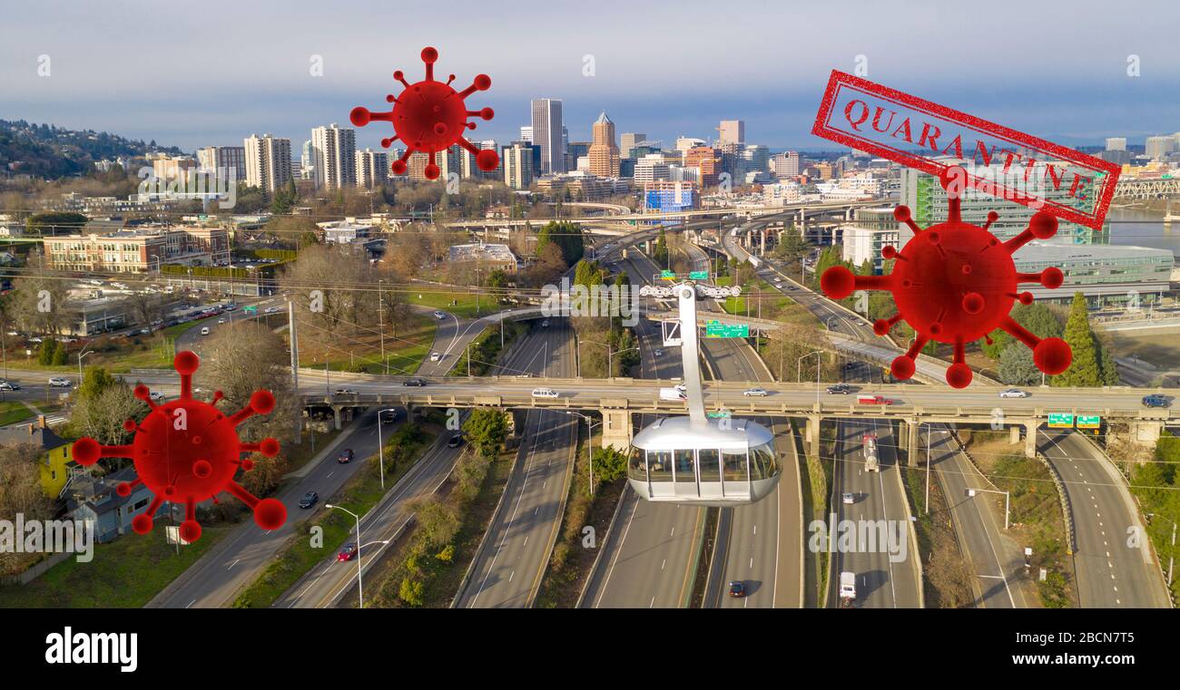 Interstate 5 portland aerial view hi-res stock photography and images ...