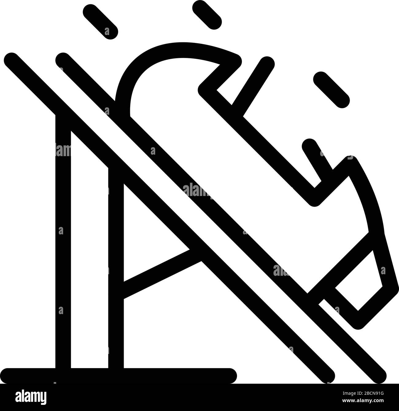 Fast speed roller coaster icon, outline style Stock Vector Image & Art ...