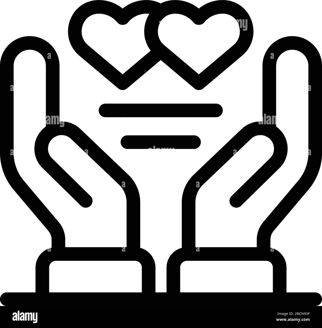 Keep care affection icon, outline style Stock Vector Image & Art - Alamy