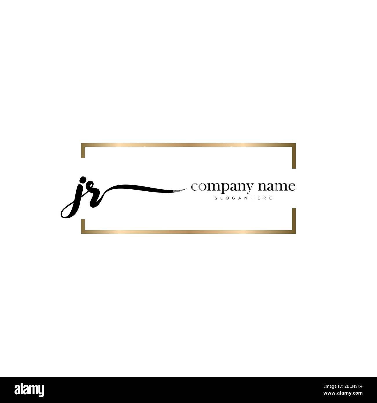 JR Initial Letter handwriting logo hand drawn template vector, logo for ...