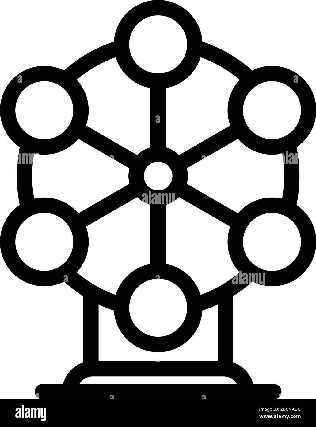 Ferris wheel icon, outline style Stock Vector Image & Art - Alamy