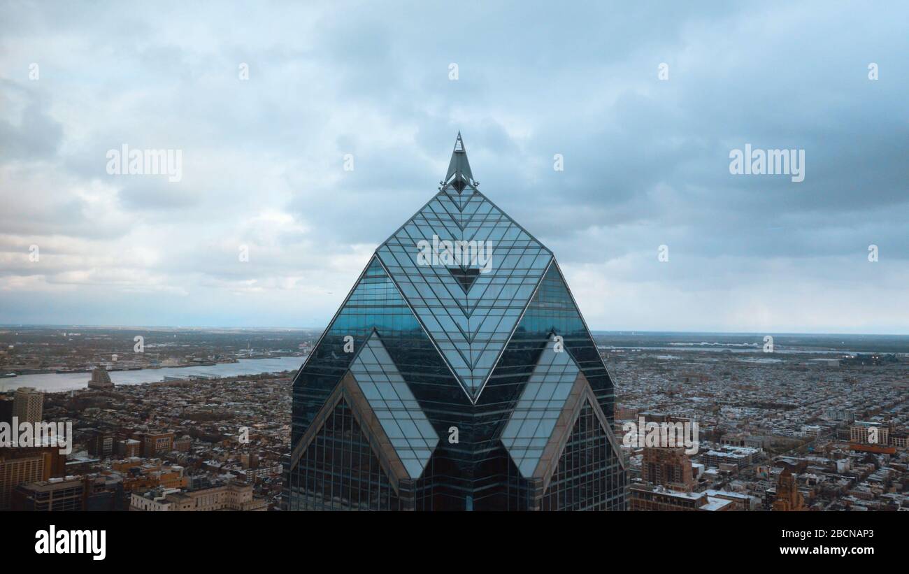 Two Liberty Plaza Tower in Philadelphia - aerial view - PHILADELPHIA ...