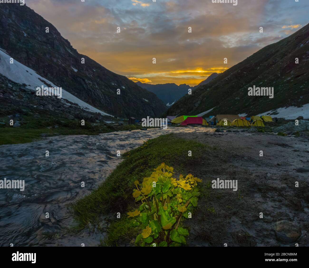 The amazing trek to hampta pass himalaya himachal pradesh india Stock ...