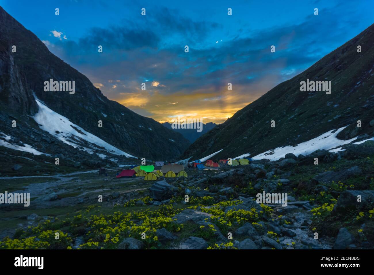 The amazing trek to hampta pass himalaya himachal pradesh india Stock ...