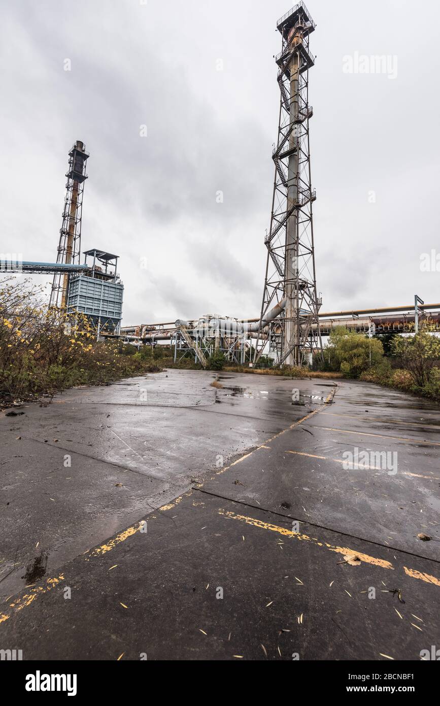 Industrial buildings in abandoned factory Stock Photo - Alamy