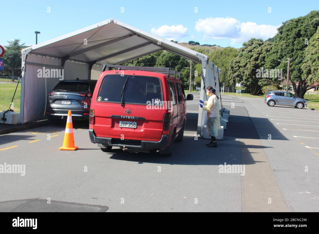 Corvid-19 virus testing site Stock Photo - Alamy