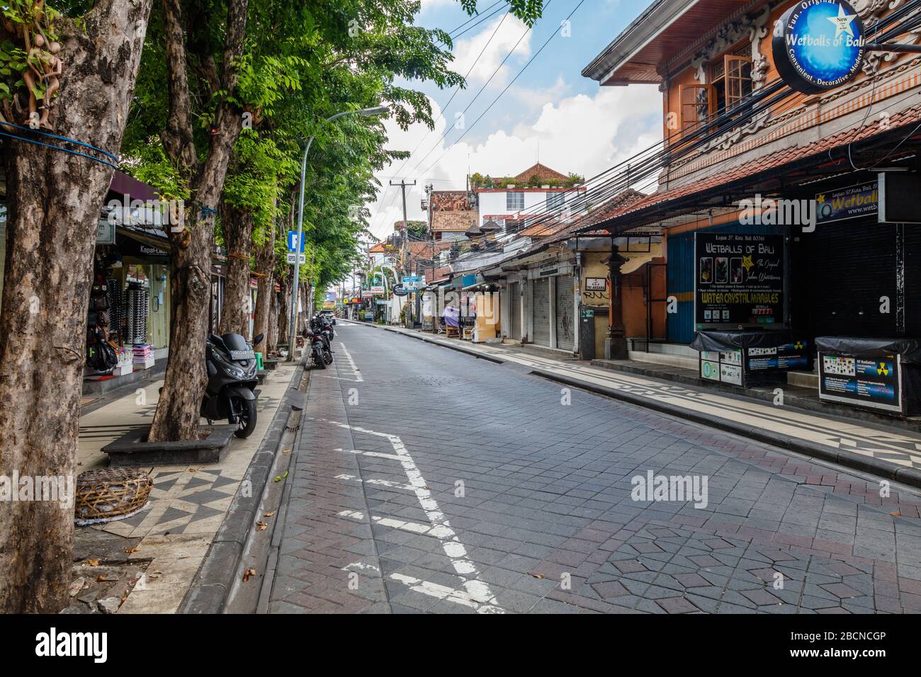 April, 05, 2020. Empty streets of Bali. No tourists due to COVID-19 ...