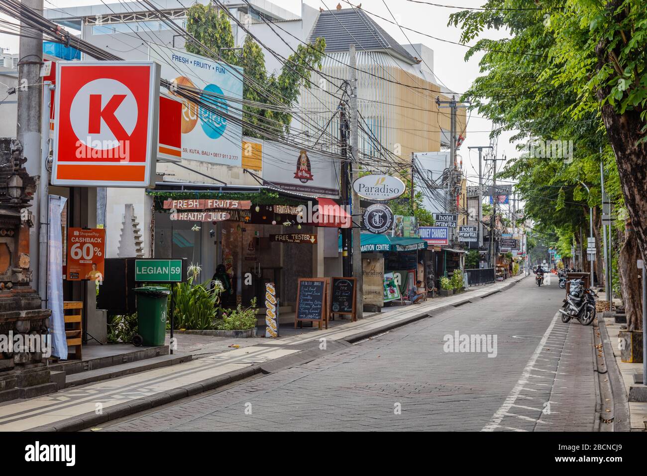 April, 05, 2020. Empty streets of Bali. No tourists due to COVID-19 ...