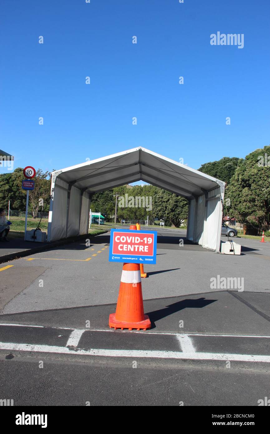 Corvid-19 virus testing site Stock Photo - Alamy