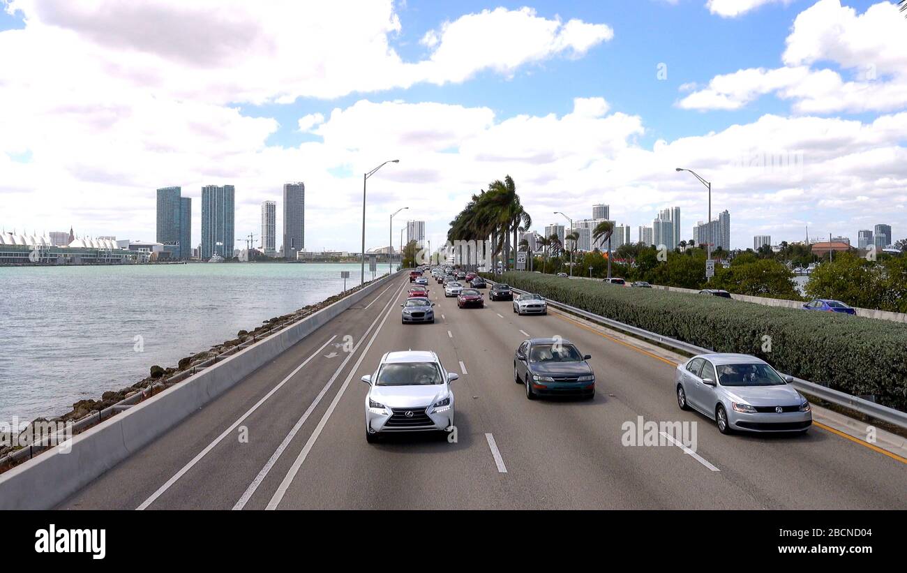 Mc arthur causeway miami beach hi-res stock photography and images - Alamy