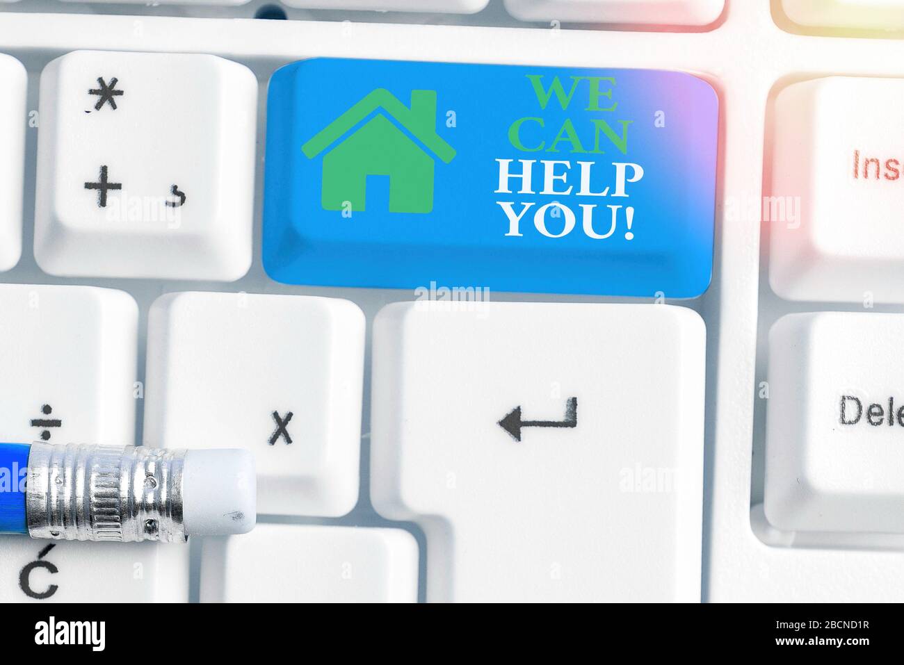 Text sign showing We Can Help You. Business photo showcasing offering ...