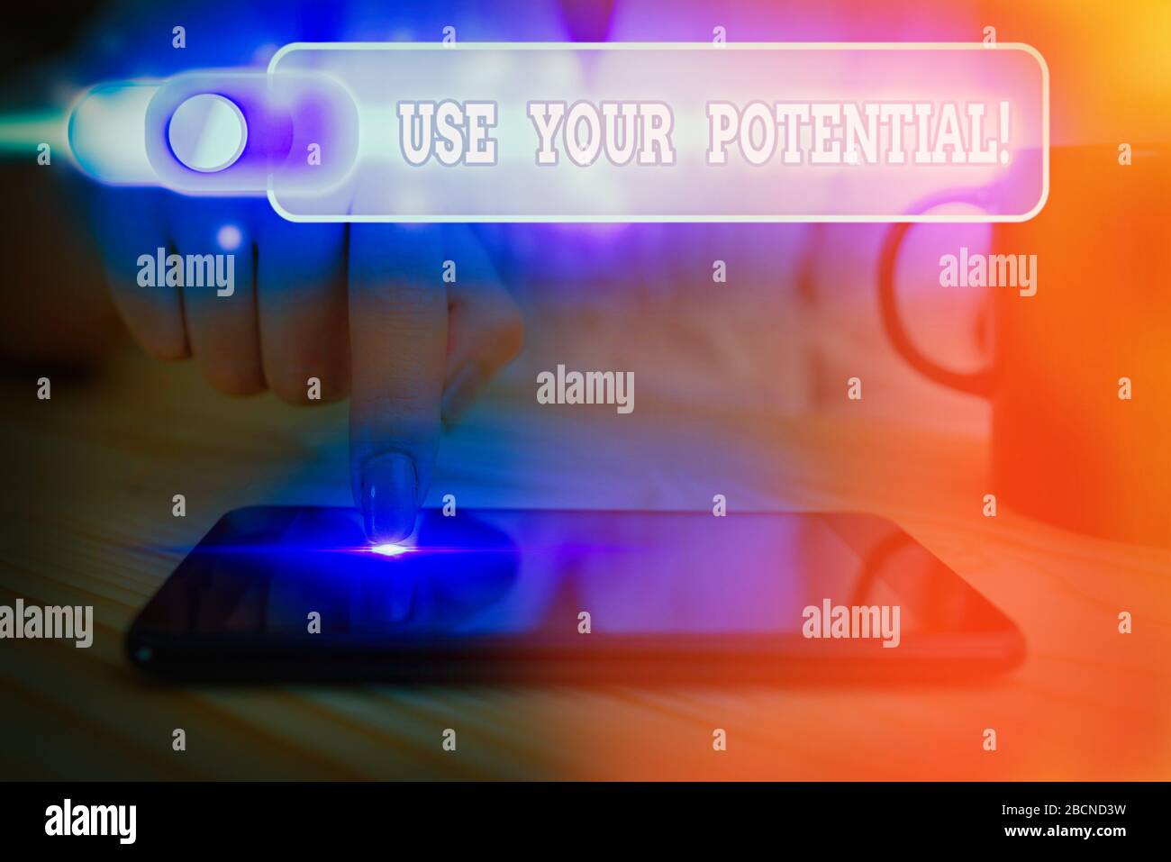 Text sign showing Use Your Potential. Business photo showcasing achieve ...