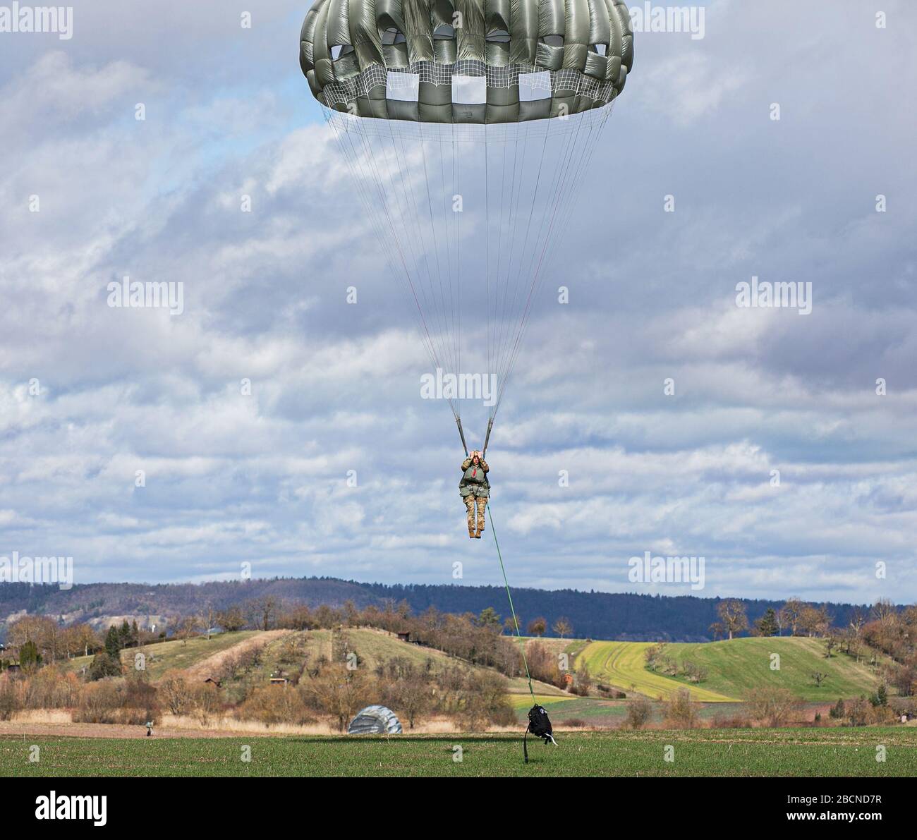 A U.S. Army Paratrooper assigned to Special Operations Command Europe ...