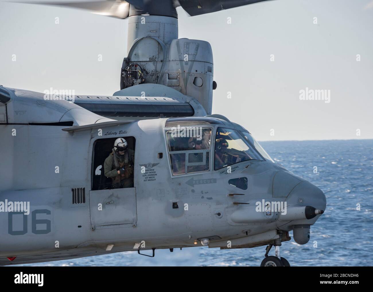 ATLANTIC OCEAN (Feb. 22, 2020) – An MV-22 Osprey assigned to Marine ...