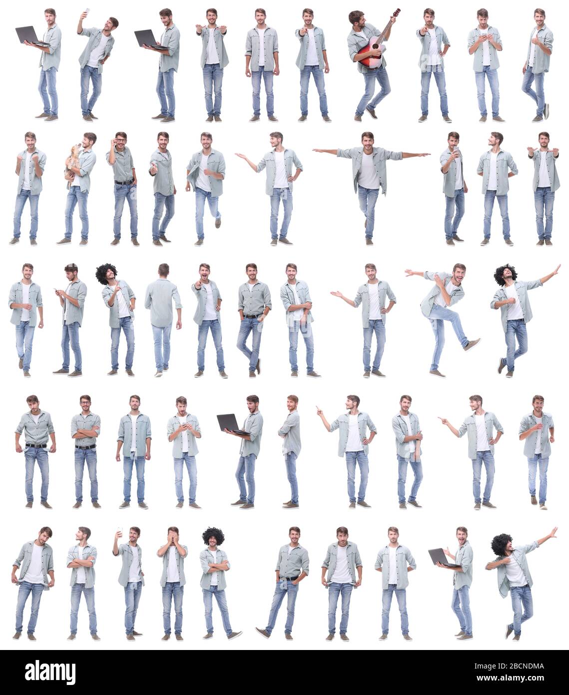 collage of photos of modern stylish guy Stock Photo - Alamy