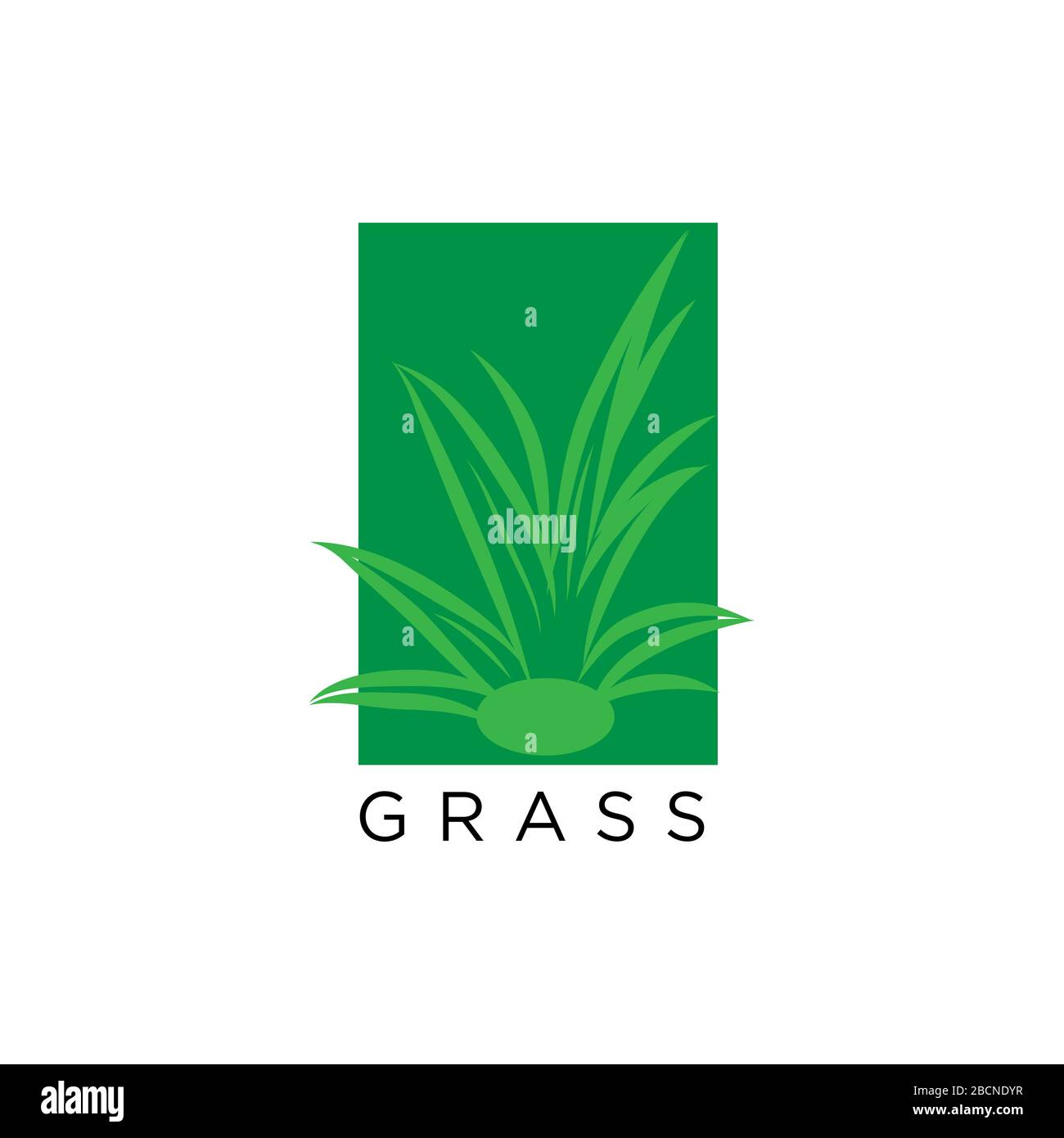 Grass logo design - modern design clean and simple Stock Vector Image ...