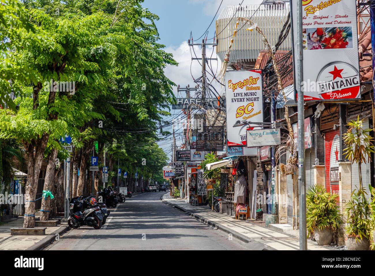 April, 05, 2020. Empty streets of Bali. No tourists due to COVID-19 ...