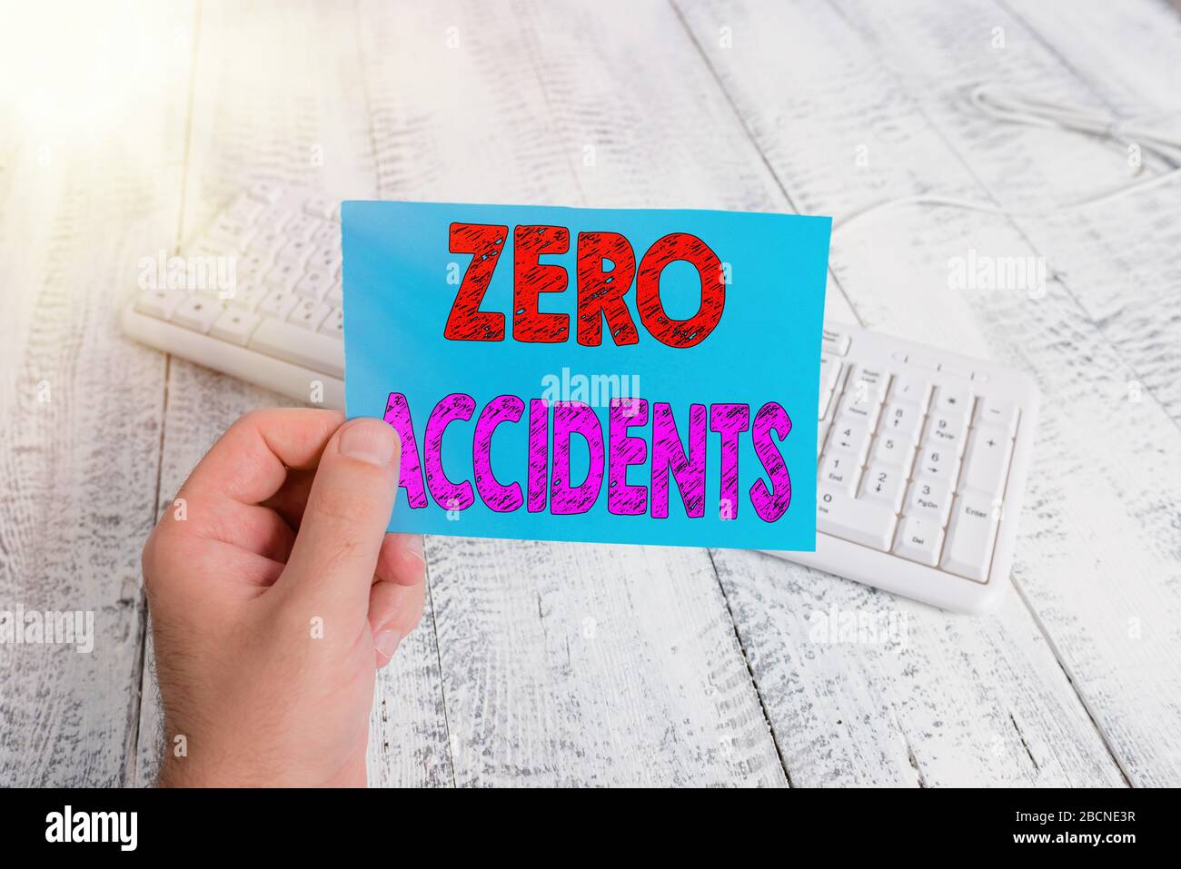 Handwriting text writing Zero Accidents. Conceptual photo important ...