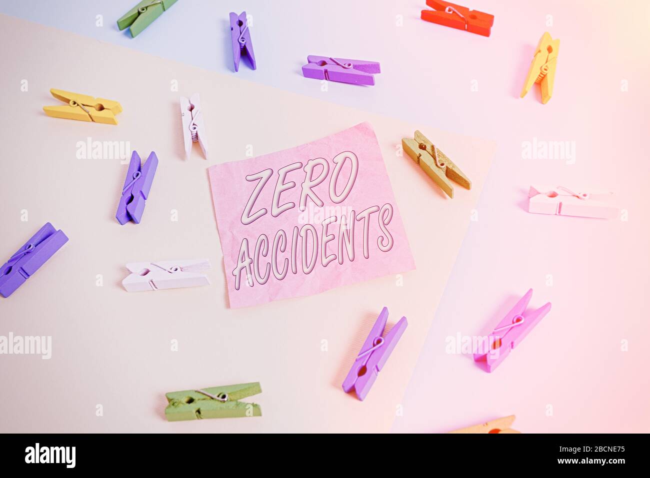 Text sign showing Zero Accidents. Business photo text important ...