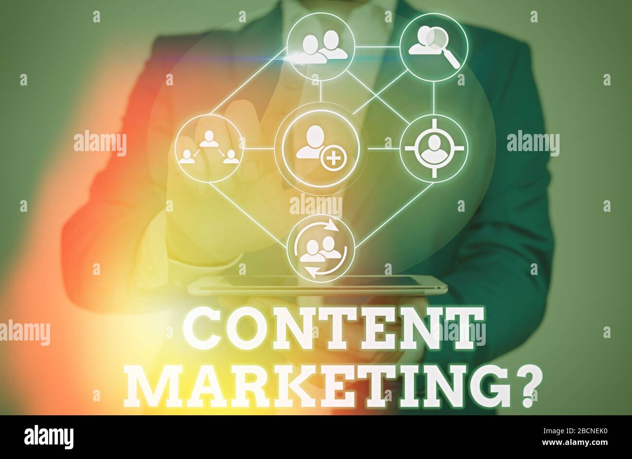 Word writing text Content Marketing question. Business photo showcasing ...