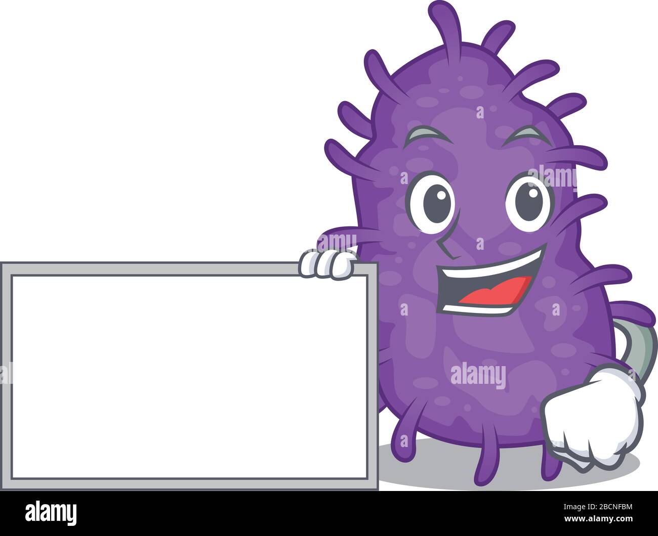 Bacteria bacilli cartoon character design style with board Stock Vector ...