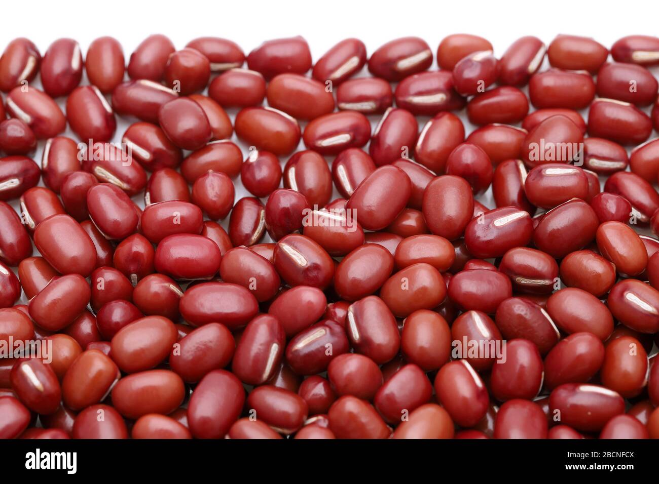 Close up of azuki red beans, Health food, Isolated on white background Stock Photo - Alamy