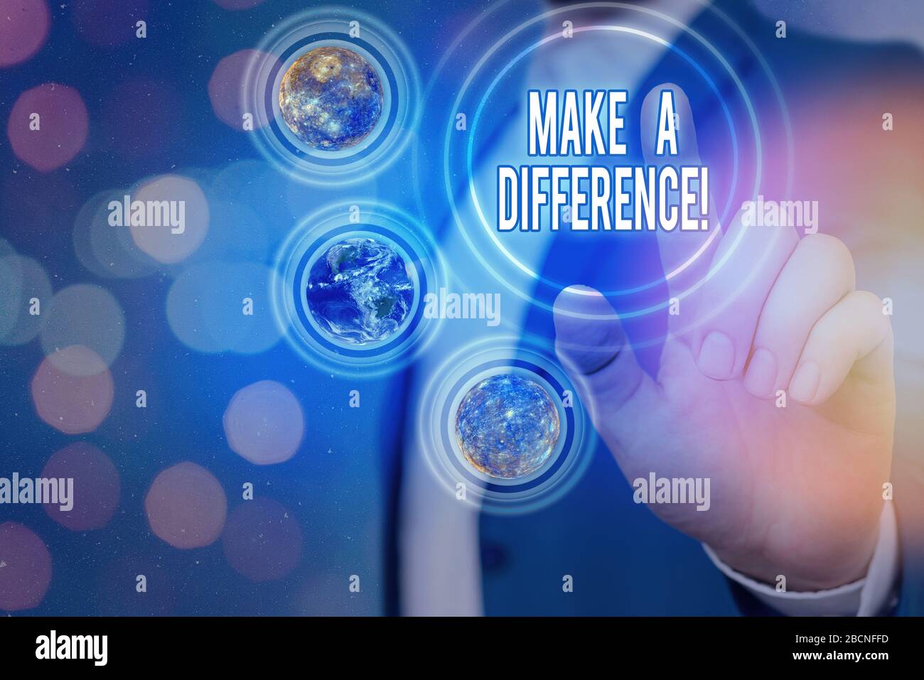 Text sign showing Make A Difference. Business photo showcasing have ...