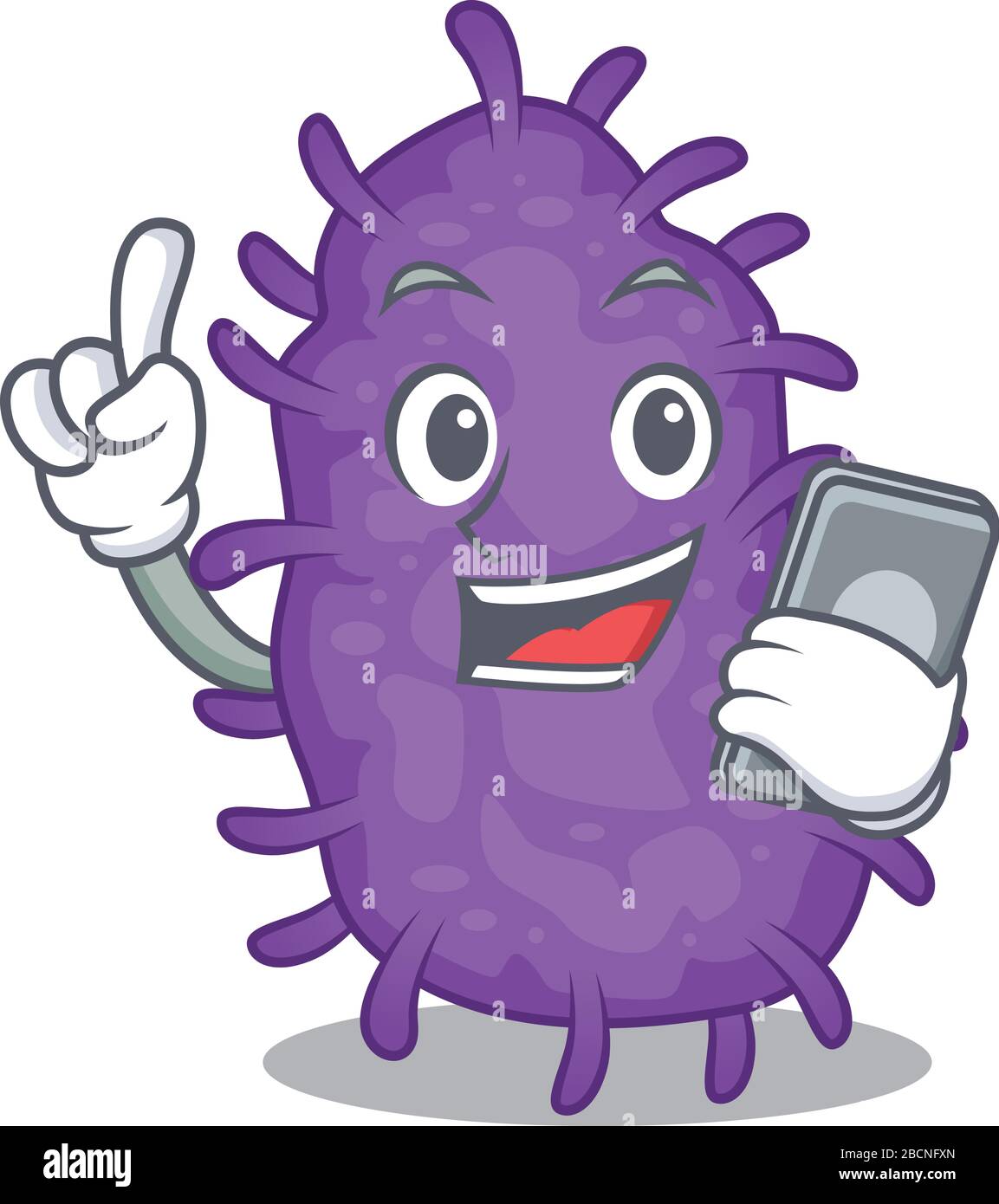 Bacteria bacilli cartoon character speaking on phone Stock Vector Image ...