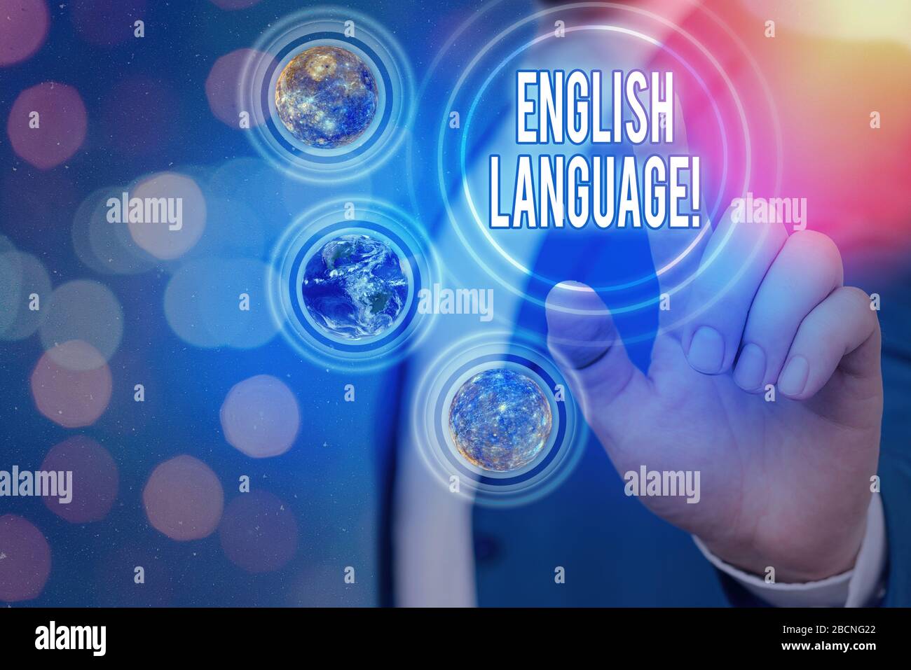Text sign showing English Language. Business photo showcasing third ...
