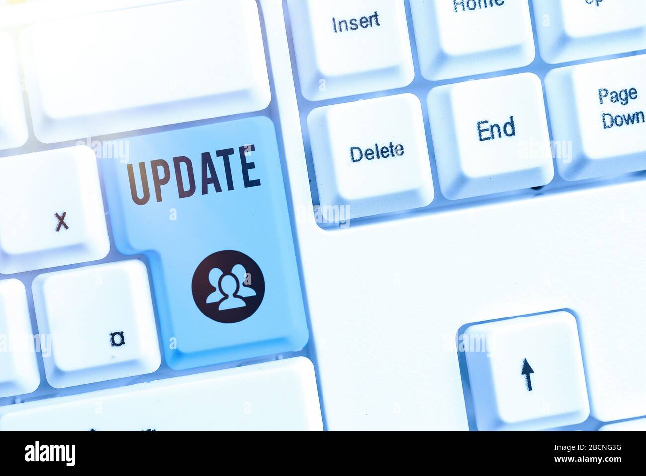 Conceptual hand writing showing Update. Concept meaning make something ...