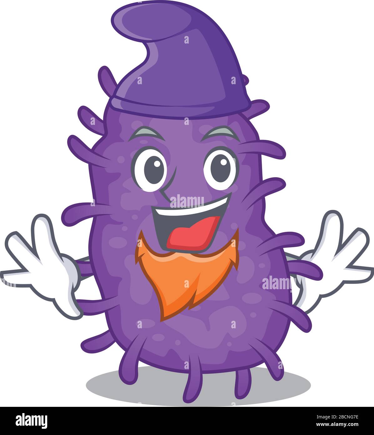Cute picture of bacteria bacilli in Elf cartoon design Stock Vector ...