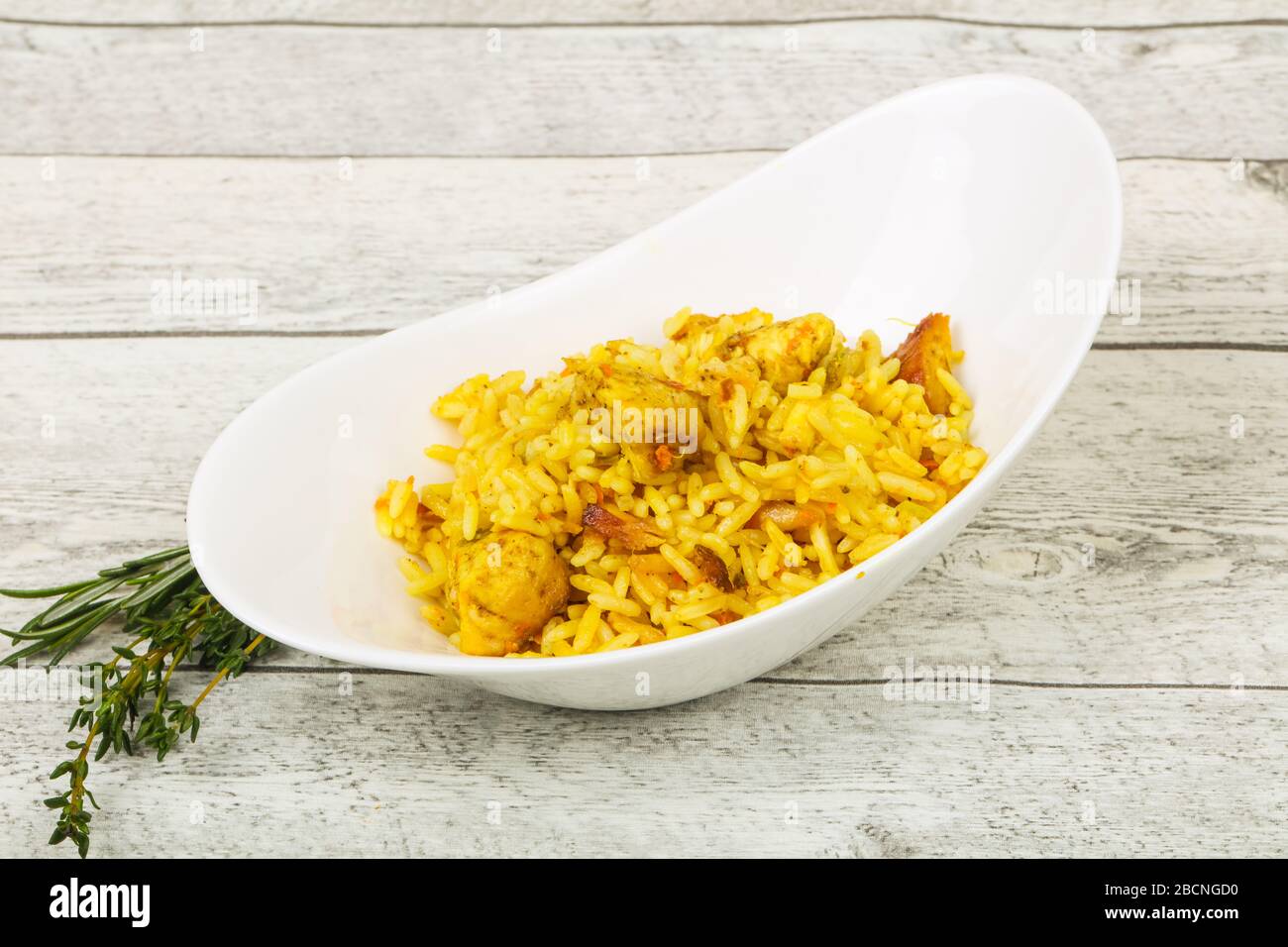 Uzbek traditional Plov with turkey Stock Photo - Alamy