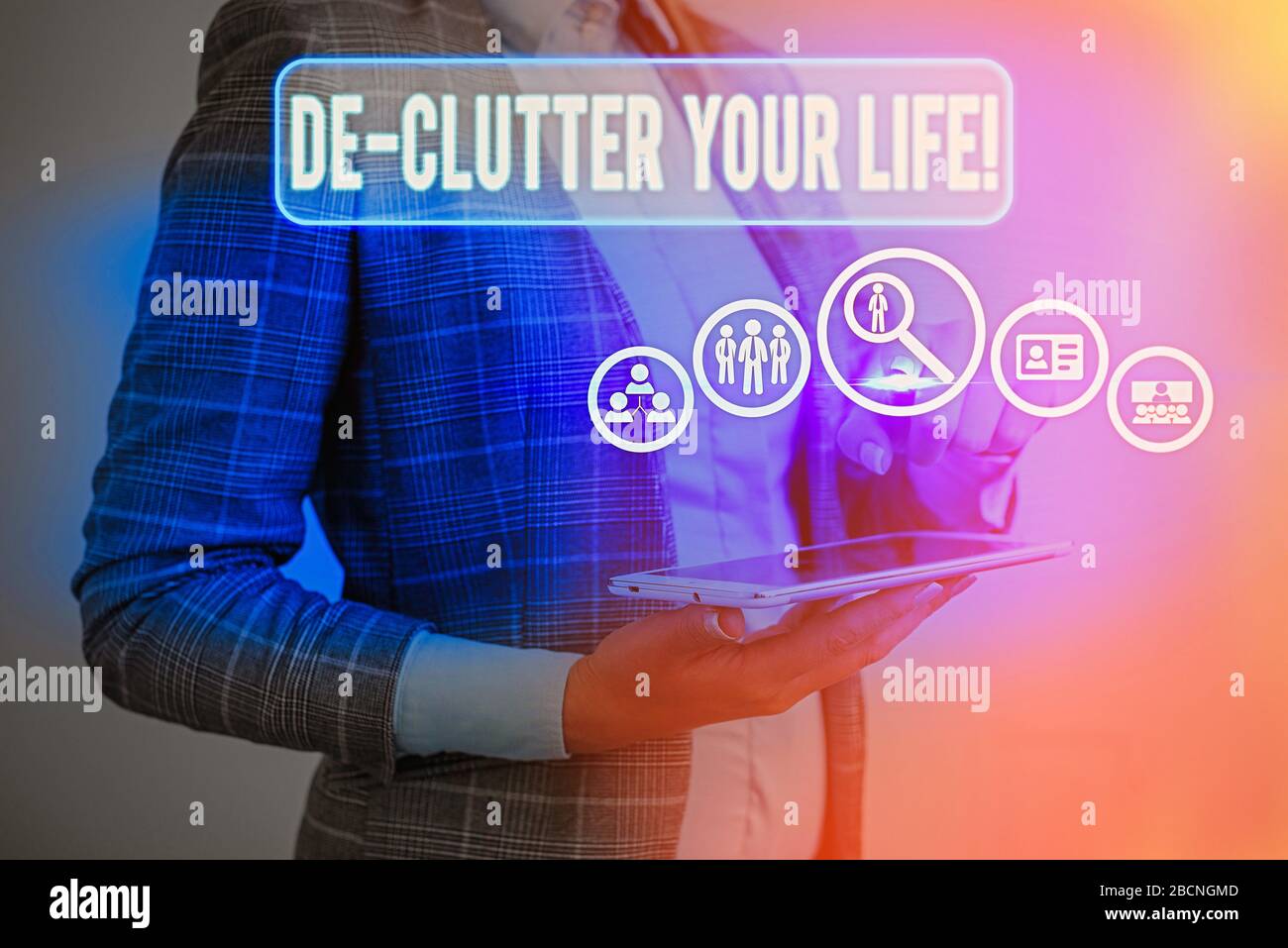 Text sign showing De Clutter Your Life. Business photo text remove ...