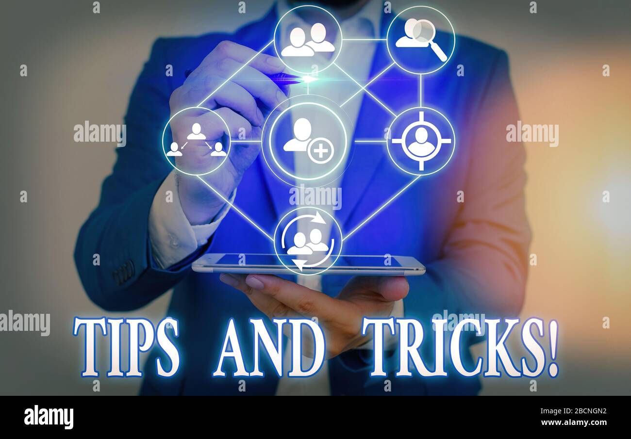 Handwriting text writing Tips And Tricks. Conceptual photo means piece ...