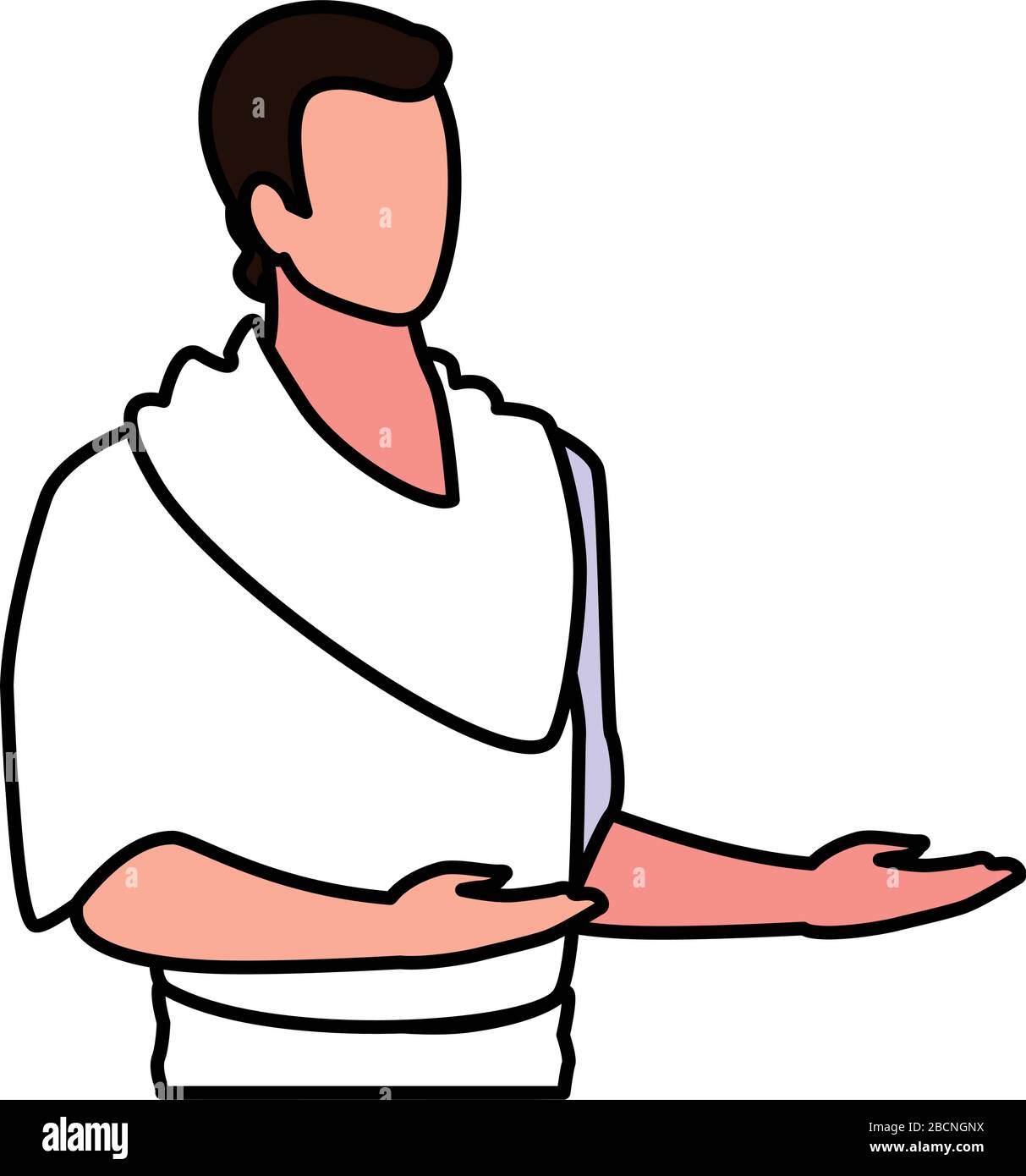 man pilgrim hajj on white background vector illustration design Stock ...