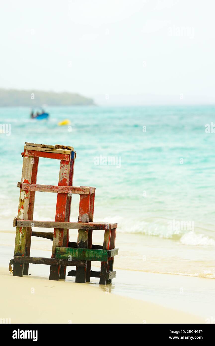 wooden ladder on the beach Stock Photo - Alamy
