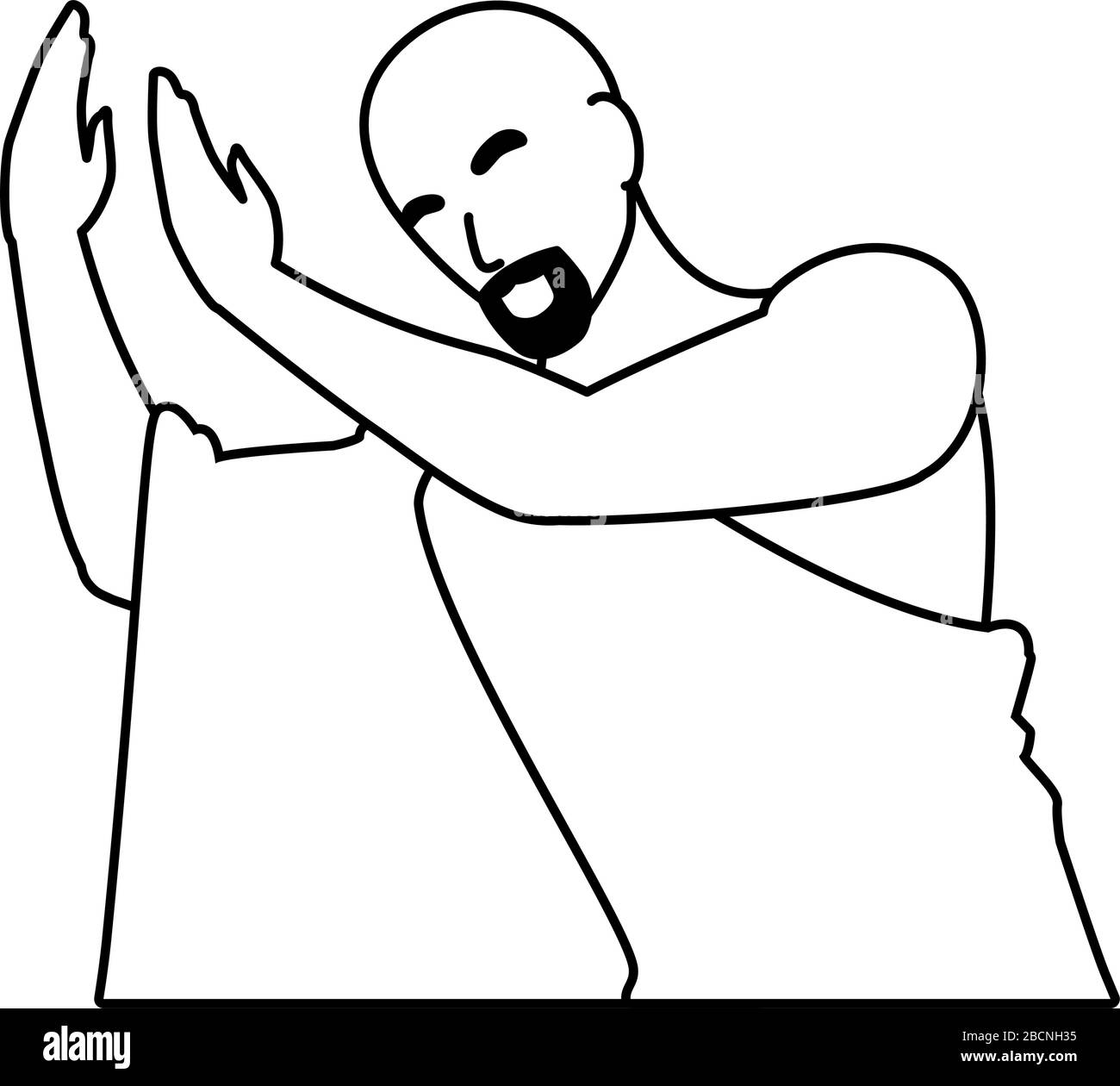 man pilgrim hajj on white background vector illustration design Stock ...