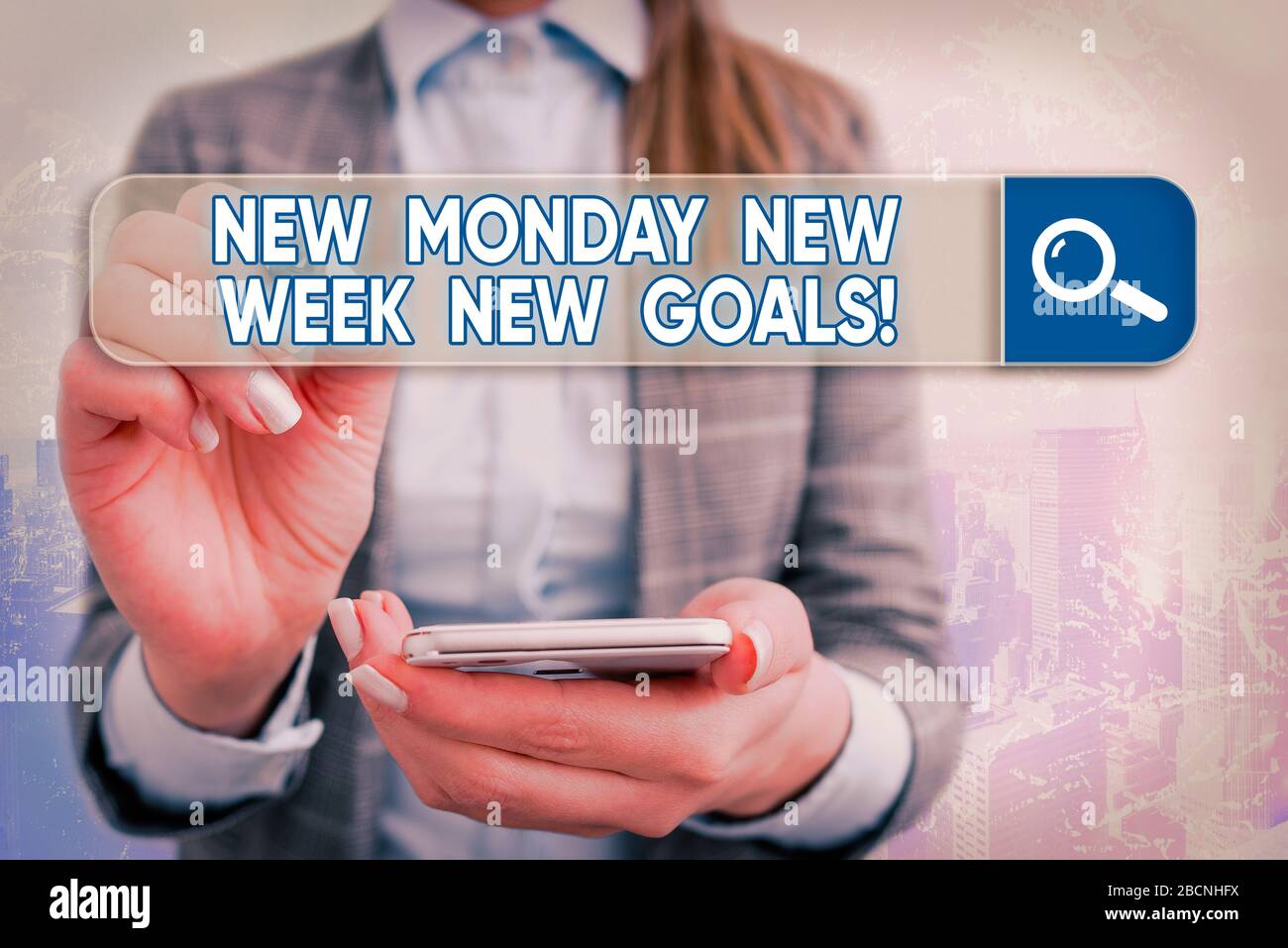 Text sign showing New Monday New Week New Goals. Business photo text ...
