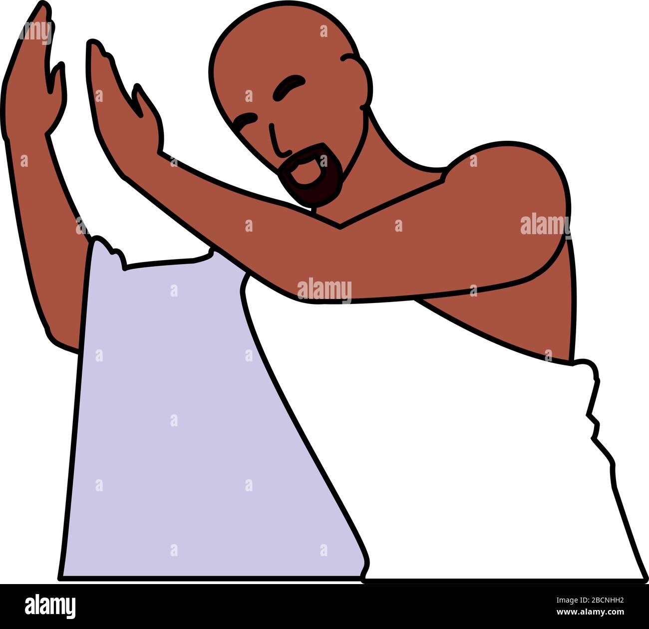 man pilgrim hajj on white background vector illustration design Stock ...