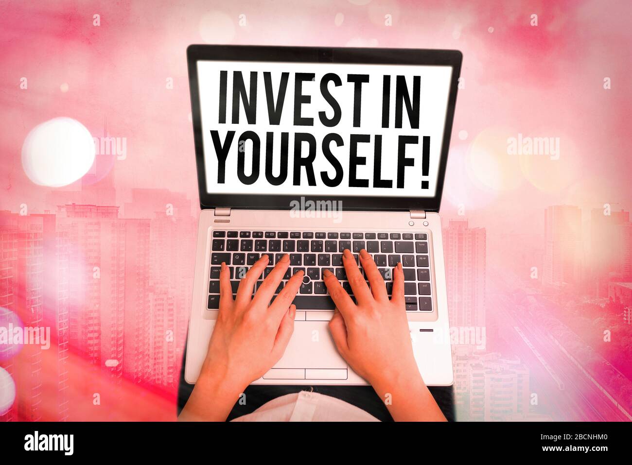 Text sign showing Invest In Yourself. Business photo text learn new ...