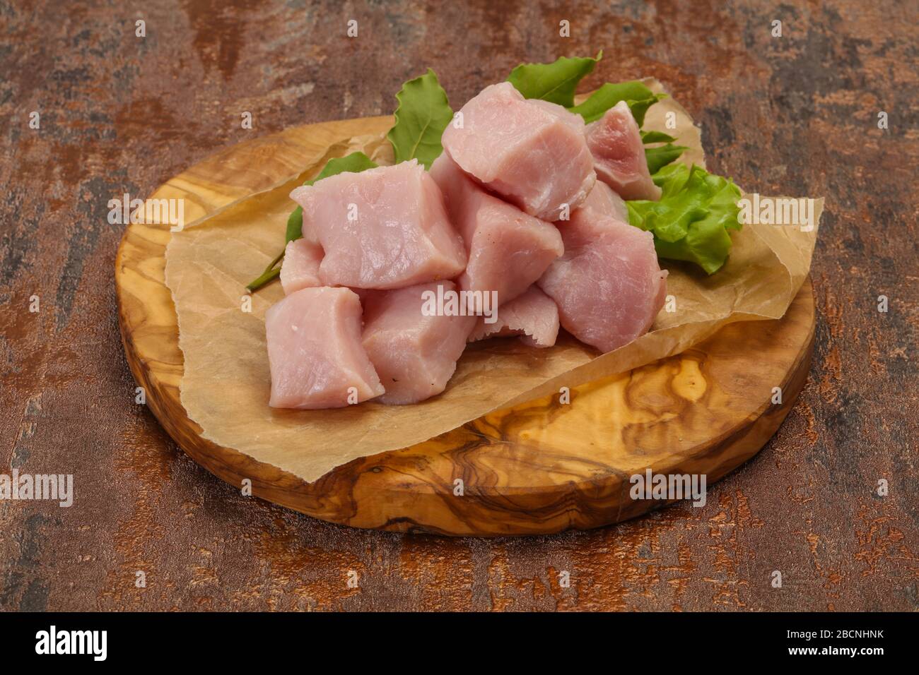 Raw fresh pork meat cube ready for cooking Stock Photo - Alamy